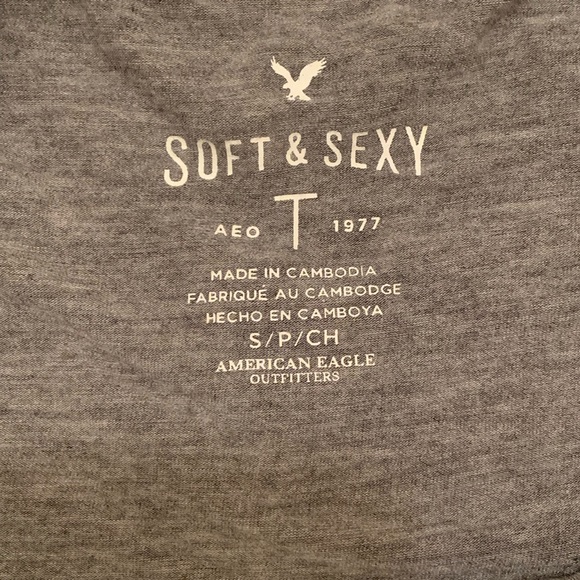 American Eagle Outfitters | Tops | New American Eagle Stay Golden Soft Sexy Tee | Poshmark